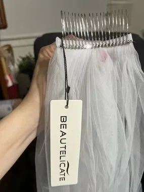 Accessories | White Tulle Elbow Length Bridal Veil 28inch7cm With Comb ...
